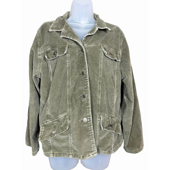 Sag Harbor | Jackets & Coats | Sag Harbor Pm Green Soft Corduroy Jacket ...